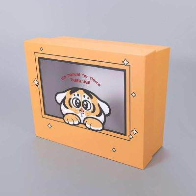 China Heaven and earth cover window gift box customized visual shirt stationery birthday gift box square packing box for sale