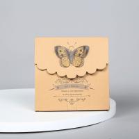 China Custom kraft paper candy box personality black cardboard hollowed window box custom for sale