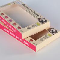 China Lipstick cosmetics carton lip glaze set window box custom color gift box custom for sale