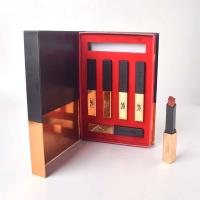 China Flip lipstick gift box customization Built-in sponge punching cosmetics gift box customization for sale