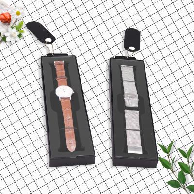China Pvc transparent clamshell watch box Custom tempered strap box men's and women's watch box for sale