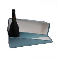 China Custom inclined triangle clamshell hardcover box special-shaped hardcover box Red wine hardcover box foreign wine box for sale