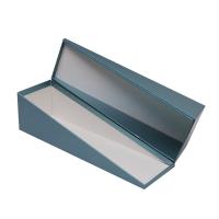 China Custom inclined triangle clamshell hardcover box special-shaped hardcover box Red wine hardcover box foreign wine box for sale