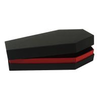 China Mini Halloween cardboard coffin-shaped premium packaging gift shipping snack box with lid gift box customization for sale