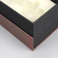 China Book type single red wine box wine packaging box exquisite red clamshell gift box gray plate wine box customization for sale