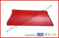 China Handmade UV Coating Pillow Card Board Packaging Boxes , A4 B5 Red Document Card Board Box for sale