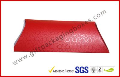 China Handmade UV Coating Pillow Card Board Packaging Boxes , A4 B5 Red Document Card Board Box for sale