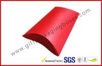China Handmade UV Coating Pillow Card Board Packaging Boxes , A4 B5 Red Document Card Board Box for sale
