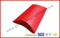 China Handmade UV Coating Pillow Card Board Packaging Boxes , A4 B5 Red Document Card Board Box for sale