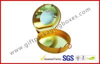 China Round Paper Transparent Window Luxury Gift Boxes With Golden Packaging Material for sale