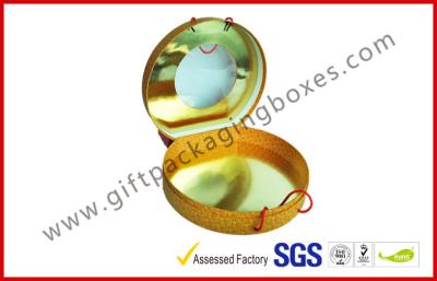 China Round Paper Transparent Window Luxury Gift Boxes With Golden Packaging Material for sale