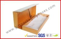 China China Brand Golden Cigar Gift Box With CMYK Print Sliver Paper for sale