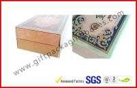 China China Brand Golden Cigar Gift Box With CMYK Print Sliver Paper for sale