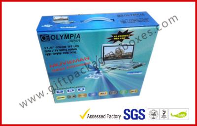 China Portable DVD Offset Printing Electronics Packaging Boxes With 1400g Rigid Board for sale