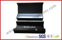 China Stamping Foil Magnetic Boxes Electronics Packaging With Matt Black Paint for sale