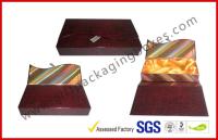 China Leather Rigid Gift Boxes For Luxury Gift Packing , Embossed Foldable for sale