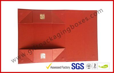 China Foldable Magnetic Rigid Gift Boxes / Foil Wine Paper Gift Box for sale