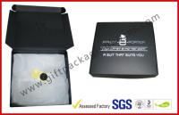 China Black Big Corrugated Paper Box , Duplex Clothing Packaging Box for sale