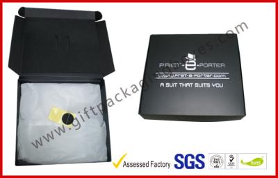 China Black Big Corrugated Paper Box , Duplex Clothing Packaging Box for sale