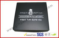 China Black Big Corrugated Paper Box , Duplex Clothing Packaging Box for sale