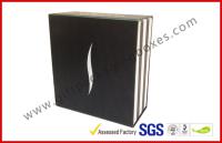 China Customized Printed Lighter Rigid Gift Boxes , Magnetic Matt Black Gift Pakaging Boxes for sale