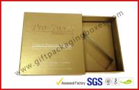 China Golden USB Drawer Luxury Gift Boxes With Foil And Embossed Logo for sale