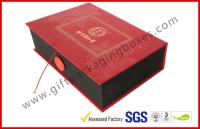 China Luxury Foil in gold rigid board gift packing boxes ,  soft velvet holder for sale