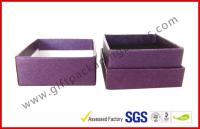 China Foil Gold Apparel Gift Boxes / Wedding Ring Boxes With Black Velvet Foam for sale
