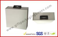 China Custom Big White Display Gift Packaging Boxes With Black EVA Holder And Hook for sale