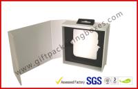 China Custom Big White Display Gift Packaging Boxes With Black EVA Holder And Hook for sale