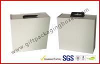 China Custom Big White Display Gift Packaging Boxes With Black EVA Holder And Hook for sale