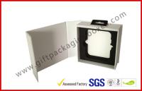 China Custom Big White Display Gift Packaging Boxes With Black EVA Holder And Hook for sale