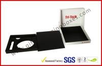 China Black And White Printing Trapezoid Apparel Gift Packaging Boxes With EVA Foam for sale