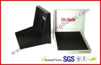 China Black And White Printing Trapezoid Apparel Gift Packaging Boxes With EVA Foam for sale