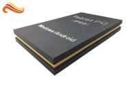 China Matt Black special paper gift box for tablet with silver hot stamp logo EVA tray for sale