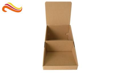 China Brown Color Custom Corrugated Boxes Glossy Lamination Surface For Product Display for sale