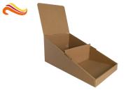 China Brown Color Custom Corrugated Boxes Glossy Lamination Surface For Product Display for sale