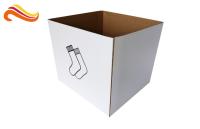 China Plain Corrugated Shipping Boxes Fold - And - Tuck Construction Style With E Flute Material for sale