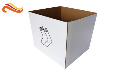 China Plain Corrugated Shipping Boxes Fold - And - Tuck Construction Style With E Flute Material for sale