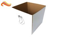 China Plain Corrugated Shipping Boxes Fold - And - Tuck Construction Style With E Flute Material for sale