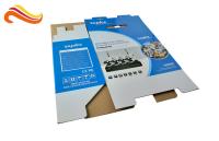 China E- Flute Material Corrugated Paper Boxes Glossy Lamination Surface With Hanger for sale