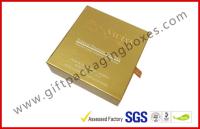 China Customized Embossed Logo Golden Paper Rigid Gift Packaging Boxes for USB for sale