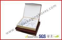 China Luxury leathe paper with texture gift boxes for frame ,  Customized crocodile embossed leather paper gift package for sale