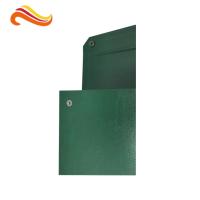 China Leather Paper Material Magnet Folder Box , Green Color Office Storage Box for sale
