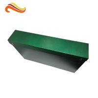 China Leather Paper Material Magnet Folder Box , Green Color Office Storage Box for sale