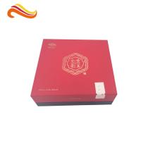 China Red PP Paper Printed Divided Packaging Boxes Lid and Base Expensive Gift Boxes for sale