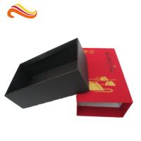 China Soft Paper Luxury Gift Boxes / Drawer Tea Box with Hot stamp Logo in Gold for sale