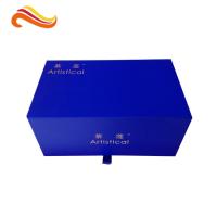 China Solid Luxury Paper Gift Box , Blue Velvety Packaging,luxury gift boxes packaging for sale