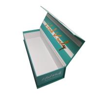 China CMYK customized paper box with golden foil magnet electronics packaging box with plastic tray for sale
