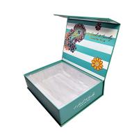 China CMYK customized paper box with golden foil magnet electronics packaging box with plastic tray for sale